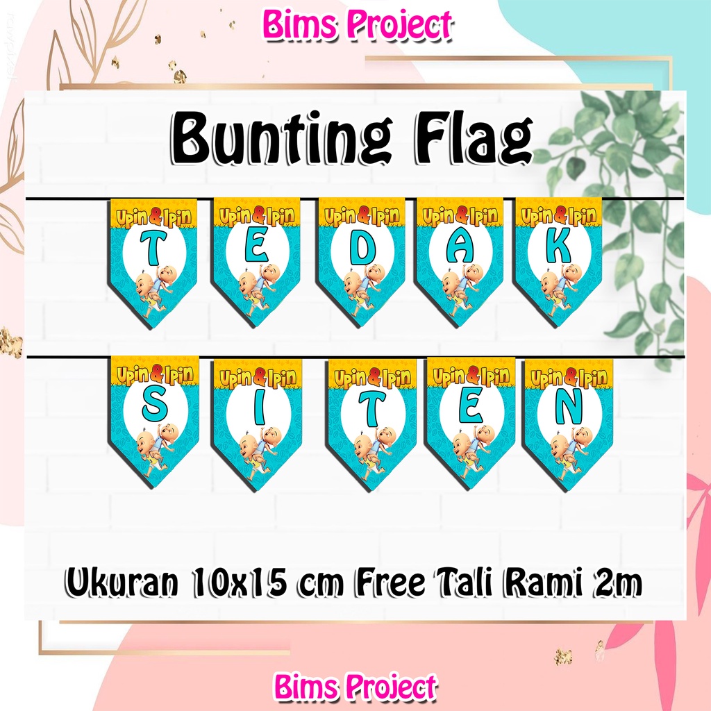 Jual BUNTING FLAG TEMA UPIN - IPIN HIASAN NAMA BISA REQUEST | Shopee ...