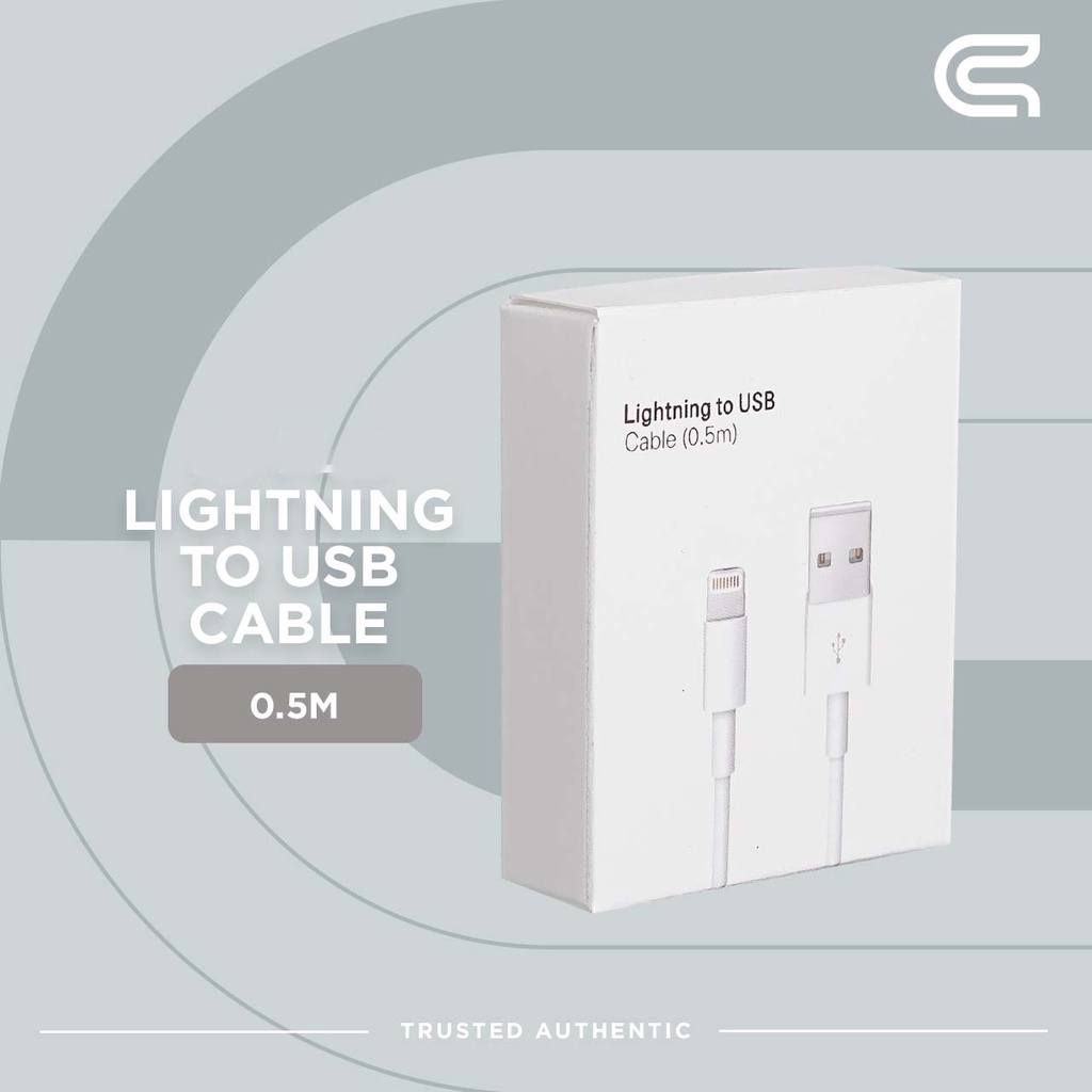 Jual Kabel Lightning Pendek 0.5 Meter - Lightning To USB Cable 0.5 ...