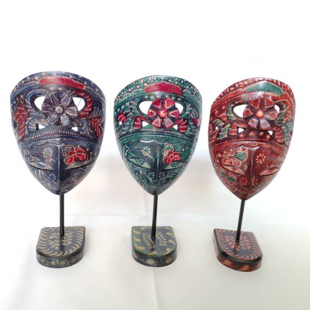 Jual Topeng Stand BUNGA - M - Kayu Batik | Shopee Indonesia