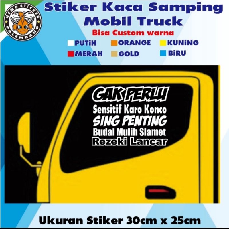 Jual stiker kaca samping mobil truck | Shopee Indonesia