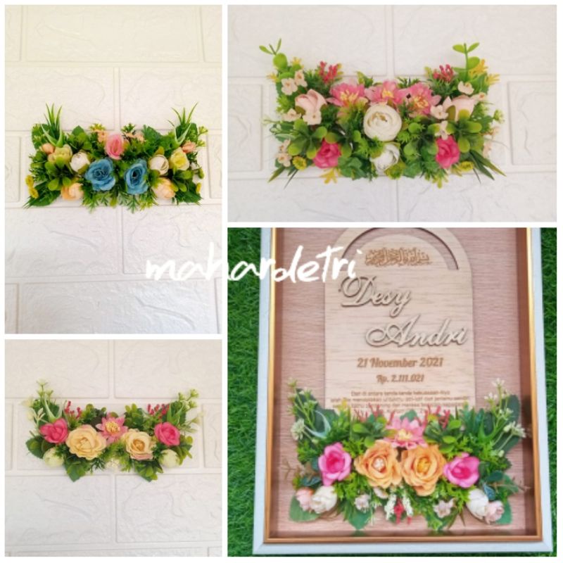 Jual Rangkaian Bunga Lurus Kecil TINGGAL TEMPEL untuk Bingkai 20x30 cm ...