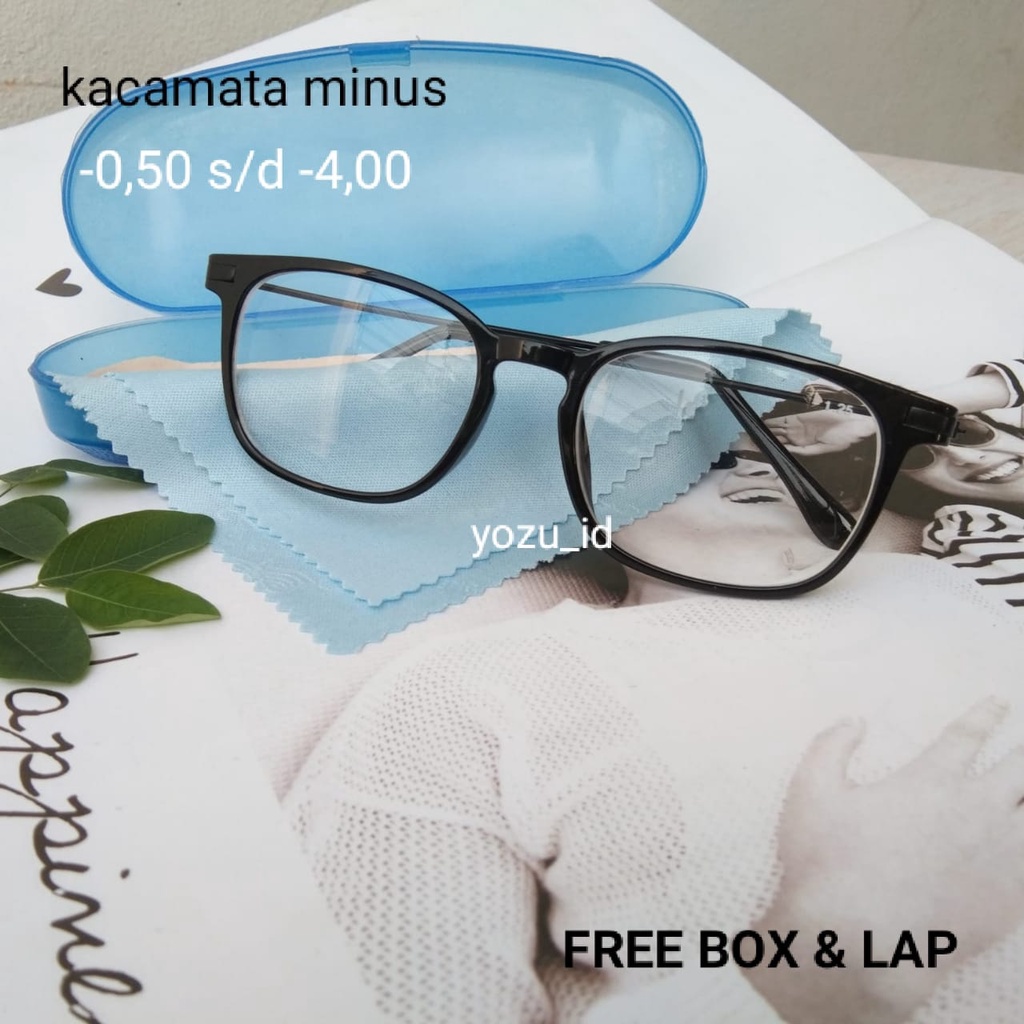 Jual NEW Kacamata Minus kotak Retro 0.50-4.00 Frer Box Dan Lap Tangkai ...