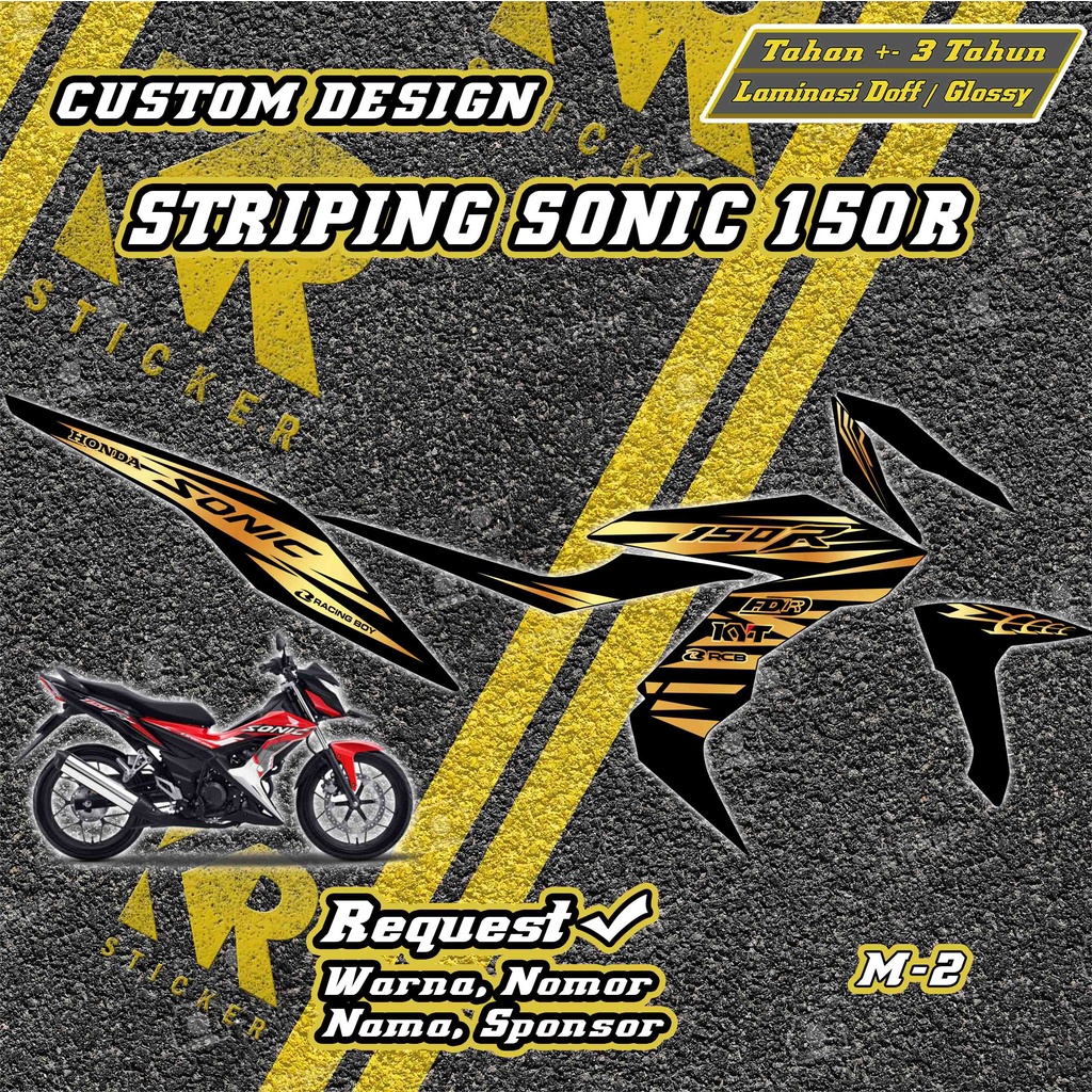 Jual Striping Sonic 150 R Custom Desain | Stiker sonic 150R | lis ...