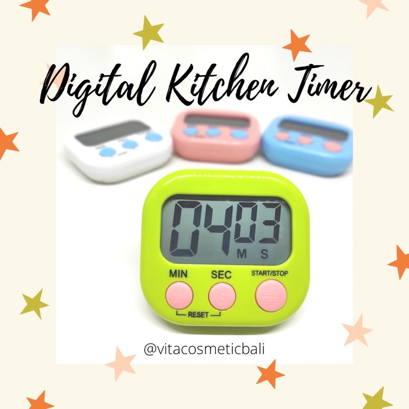 Jual Digital Kitchen Timer Mini Magnet Stand Alarm Dapur Masak ...