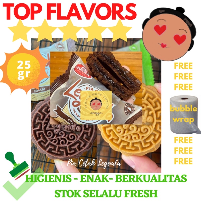 Jual (ISI 10) PIA CETAK LEGENDA HALAL MINI MOONCAKE KUE BULAN ISIAN ...