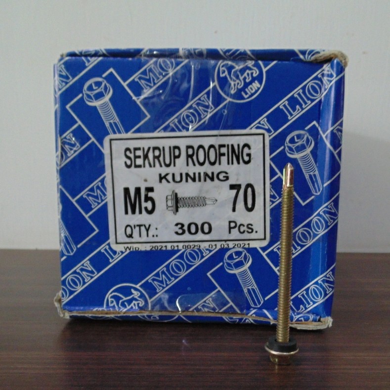 Jual Baut Roofing Sekrup Roofing 12 x 70mm (Panjang 7cm) - Merk LION ...