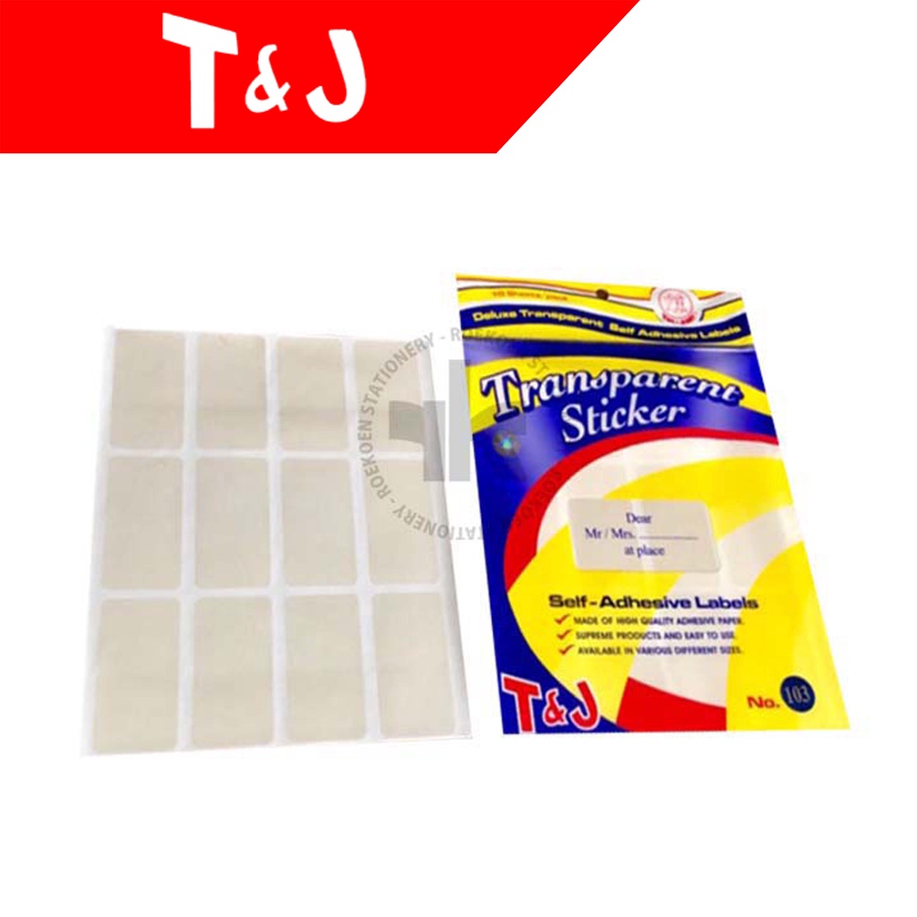 Jual Tom & Jerry TJ Label 103 Transparan (32 x 64mm) | Shopee Indonesia