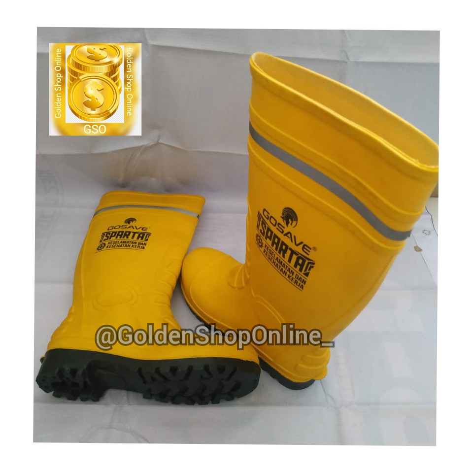 Jual Sepatu safety boot karet Sparta Merk Gosave | Shopee Indonesia