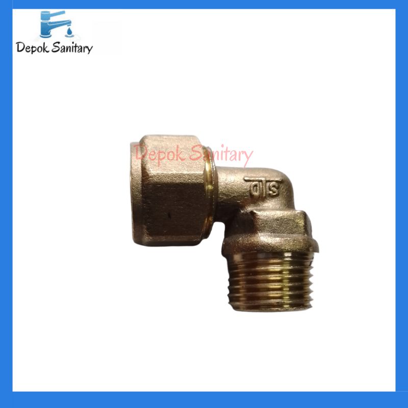 Jual Knee/ keni/ keni drat luar kuningan/ keni kuningan 1/2" | Shopee ...