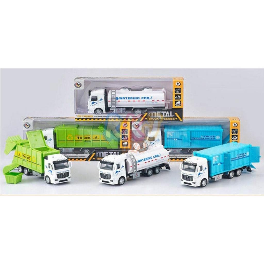 Jual ( METAL ALLOY , RODA PULLBACK ) RKJ Mainan Anak Diecast Truck Box ...