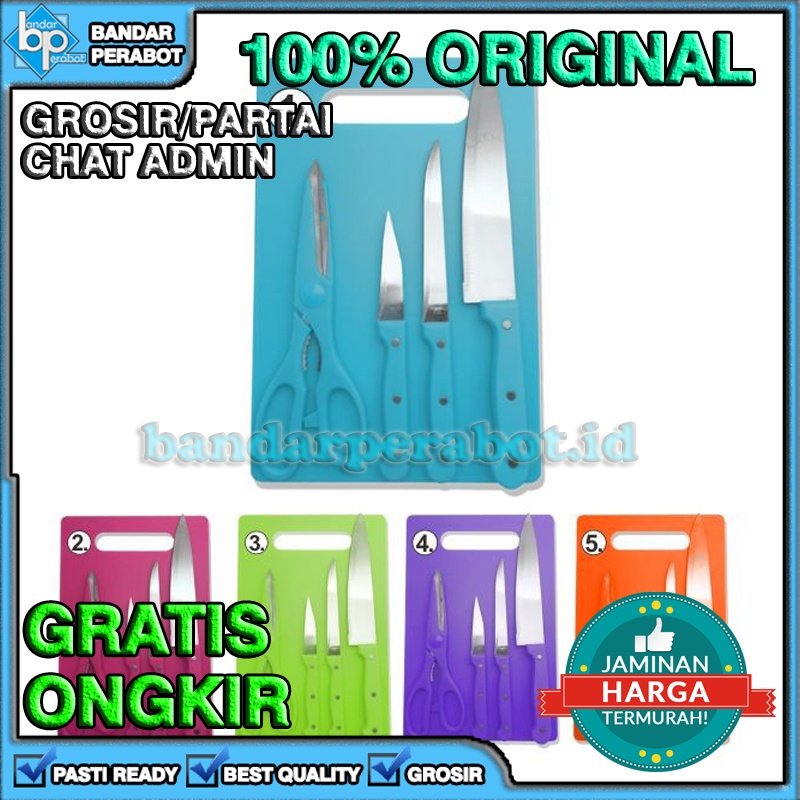 Jual [BP] PISAU 5 IN 1 SET TALENAN SUPER TAJAM WARNA WARNI MURAH ...