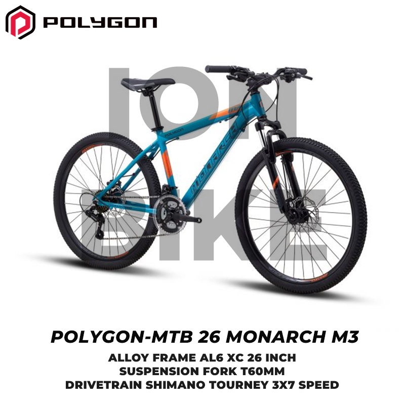 Jual Sepeda MTB 26 Polygon Monarch M3 Alloy Frame 7 Speed Monarch 3 Terbaru | Shopee Indonesia