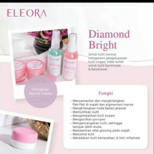 Jual ELEORA/CREAM ELEORA DIAMOND BRIGHT MELASMA/OIL HARGA | Shopee ...