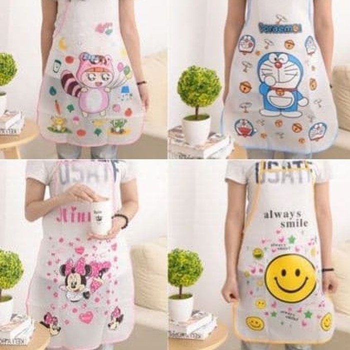 Jual Celemek Dapur / Celemek Apron Karakter Kartun Lucu Anti Air ...