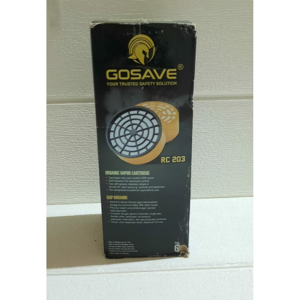 Jual Refill Cartridge Obat Gosave RC 203 RC203 Filter Respirator Ecer ...