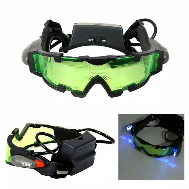 Jual Night vision green google gogle glasse adjustable elastis kacamata ...