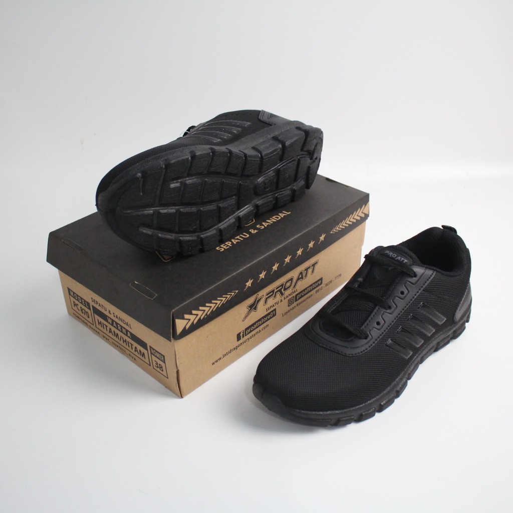 Jual SEPATU SEKOLAH PRO ATT HITAM FULL MODEL PENDEK SIZE 35-42 | Shopee Indonesia
