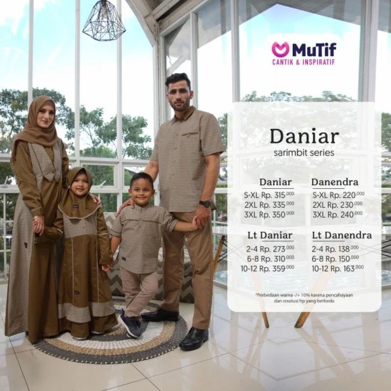 Jual Sarimbit Keluarga MUTIF DANIAR GOLDEN BROWN - CEYLON || DANIAR ...