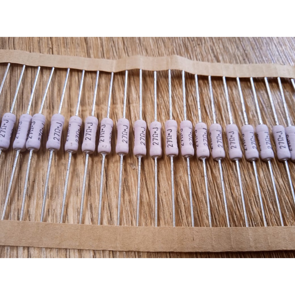Jual Resistor 27 ohm Taiwan 2 watt 5% | Shopee Indonesia