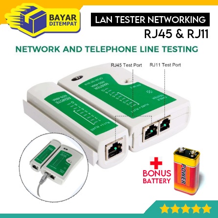 Jual LAN Tester RJ45 dan RJ11 Network Cable Alat Test Tes Cek Kabel ...