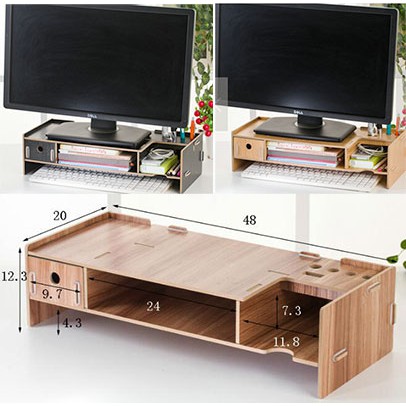 Jual Meja Rak Komputer Monitor Computer Rack Desktop Storage Laptop ...