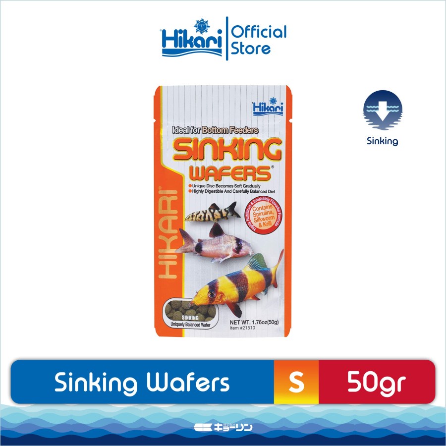 Jual Hikari Tropical Sinking Wafers 50 gram Wafer Pakan Makanan Ikan ...