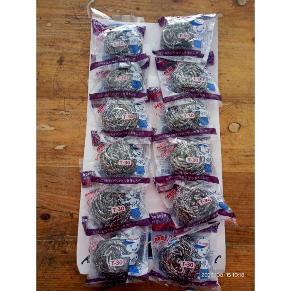 Jual Sabut Cuci Piring Kawat Isi 12 Pcs / Grenjeng Cuci Piring Kawat ...