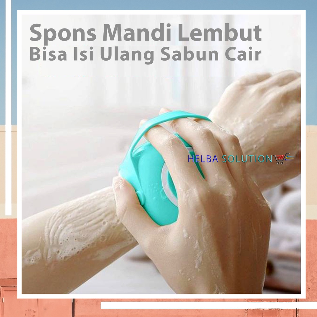 Jual Spon Mandi Refill Sabun Cair Spons Sikat Pembersih Badan Silikon ...