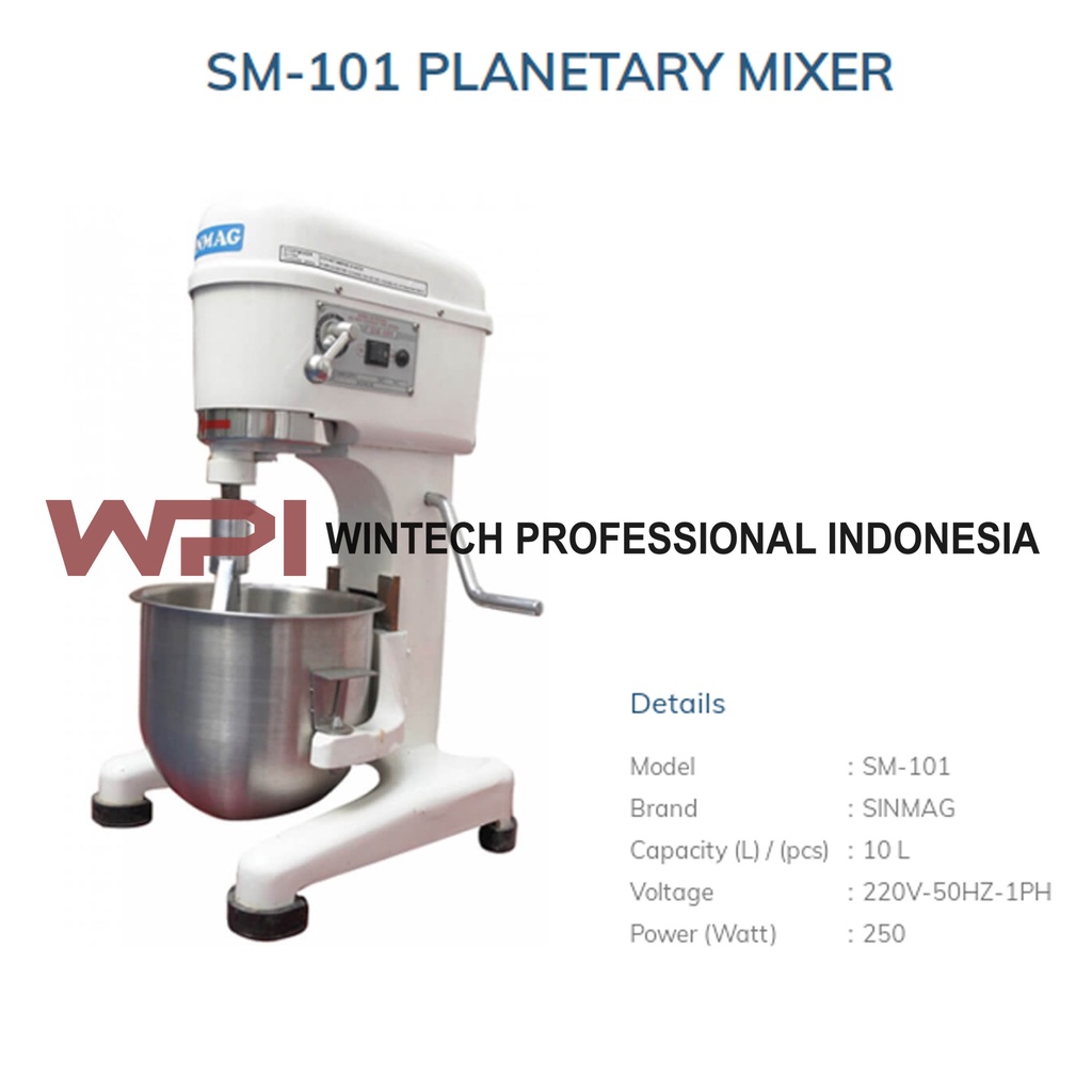 Jual SINMAG SM-101 Taiwan Planetary Mixer 10 Liter Mixer Adonan Roti Kue | Shopee Indonesia
