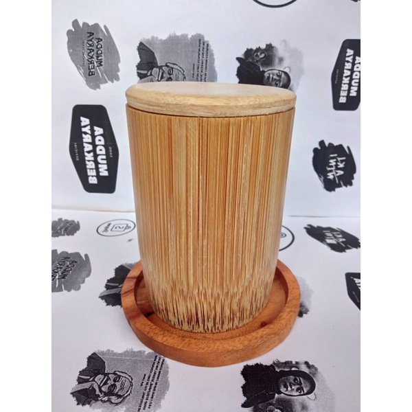 Jual Gelas Bamboo Bambu Kerajinan Cantik + Tutup | Shopee Indonesia