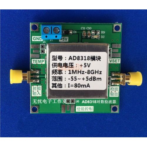 Jual IMPORT AD8318 1MHz to 8GHz RF Power Meter Detector Power Detector for Amplifiers | Shopee ...