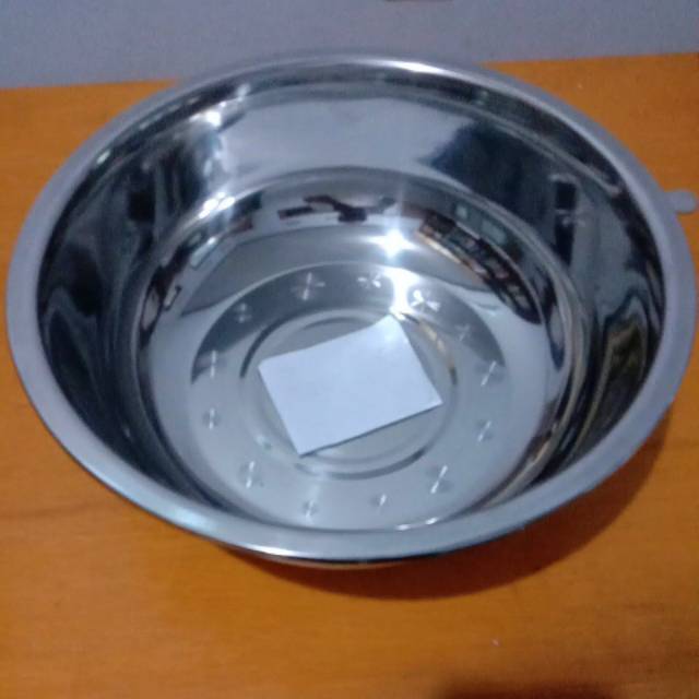 Jual Baskom stainless steel diameter 40 cm | Shopee Indonesia