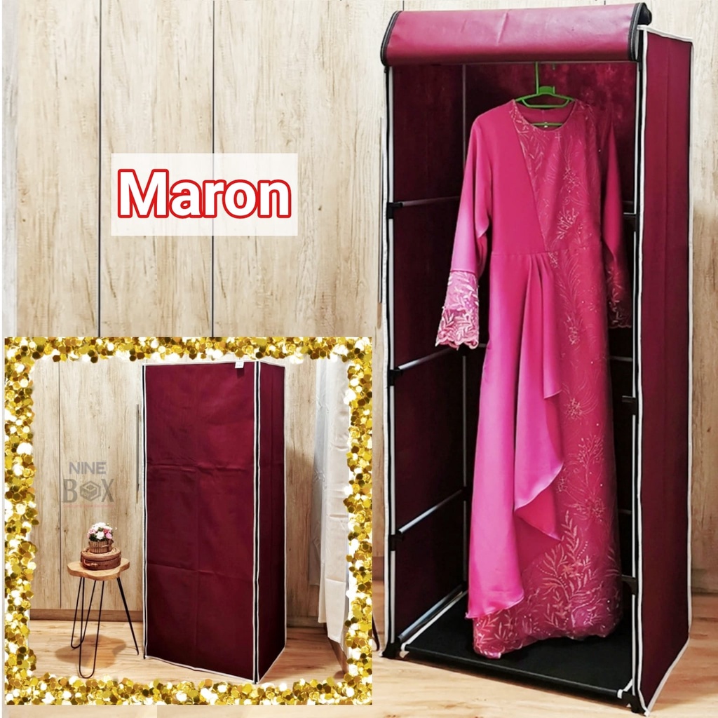 Jual NINE BOX LEMARI GANTUNG GAMIS DENGAN SARUNG COVER ANTI DEBU/LEMARI ...