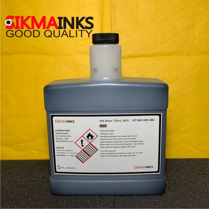 Jual Tinta solvent mesin coding CITRONIX 750 ML Black | Shopee Indonesia