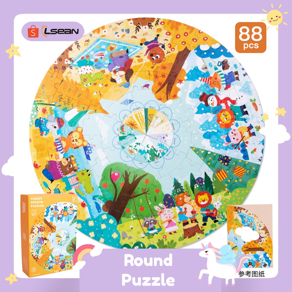 Jual PUZZLE KARTUN BULAT BESAR | PUZZLE ANAK | ROUND PUZZLE | 360 ...