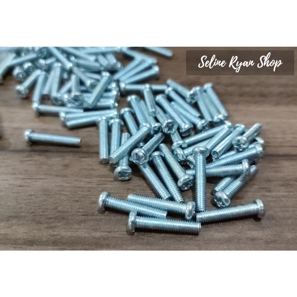 Jual Baut JP / Baut Putih Kepala Plus Bulat Full Drat Aneka Ukuran ...