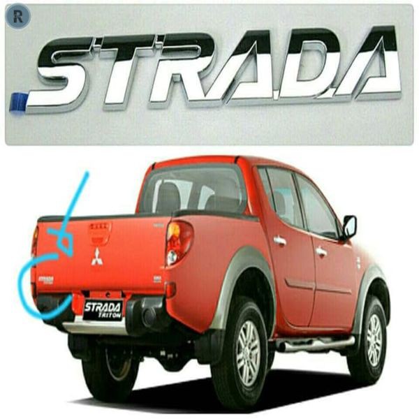 Jual New Emblem Mitsubishi L200 Triton Logo STRADA | Shopee Indonesia