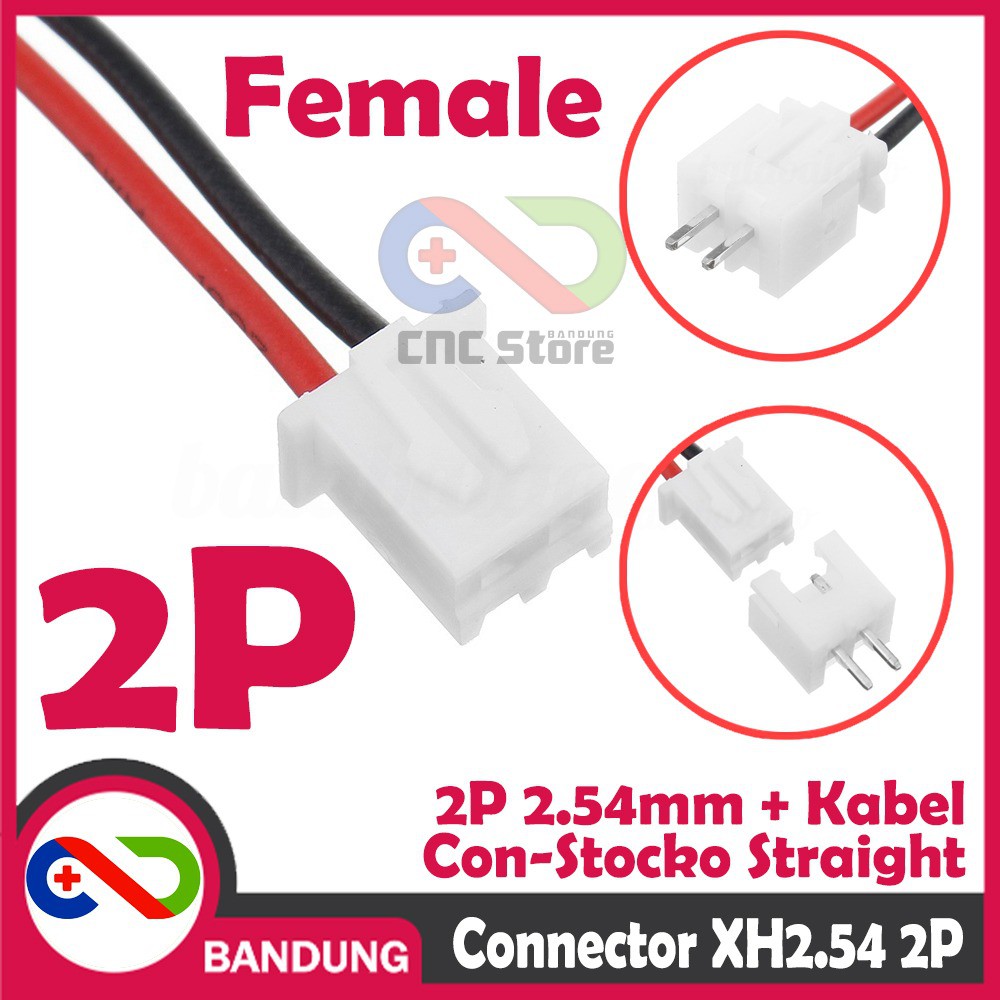 Jual XH2.54 2P 20CM CABLE JST CONNECTOR 2 PIN HEADER SOCKET MALE FEMALE 1 SET | Shopee Indonesia