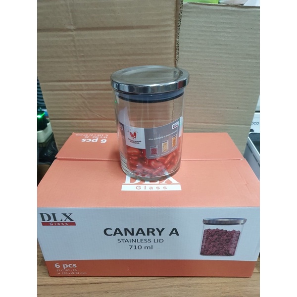Jual Dlx Stoples Kaca Seal / Toples Canary A Tutup Stainless Steel Kedap Udara | Shopee Indonesia