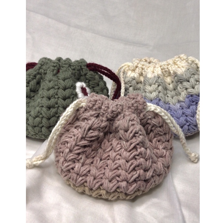 Jual Mini Pouch Rajut By Candiatuft (Hand Made) | Shopee Indonesia