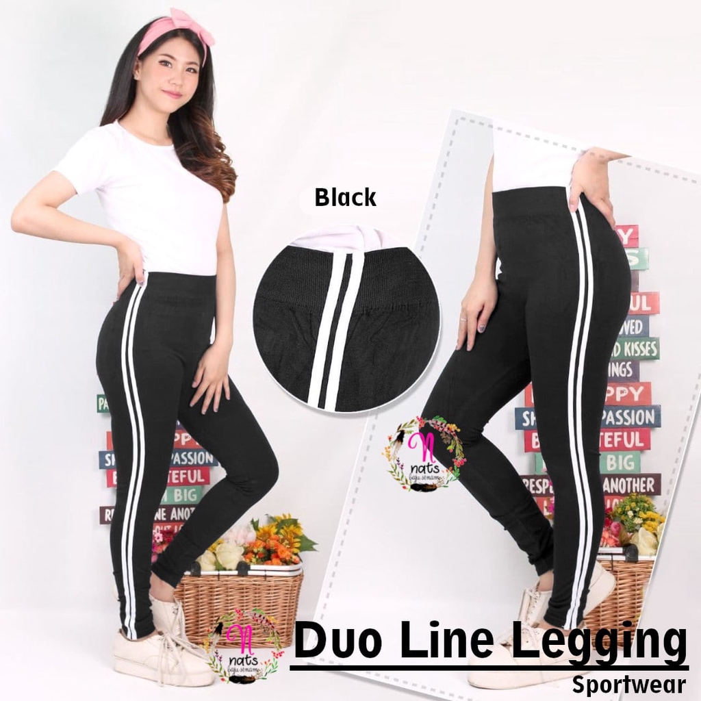 Jual Legging Duo Line / Celana senam zumba Legging yoga Celana aerobic ...