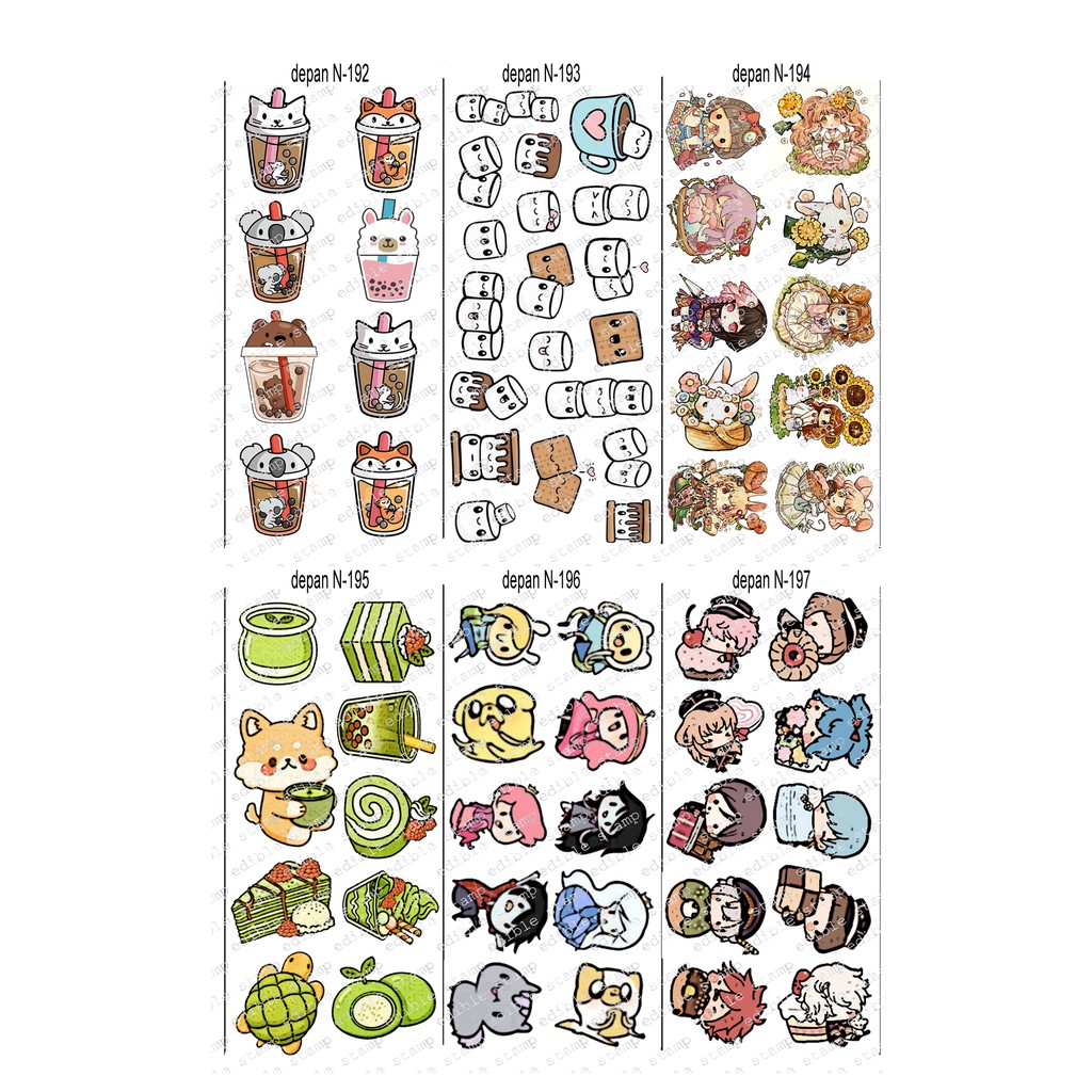 Jual Edible Stamp Stiker Makanan Edible Stiker Edible Image Edible ...