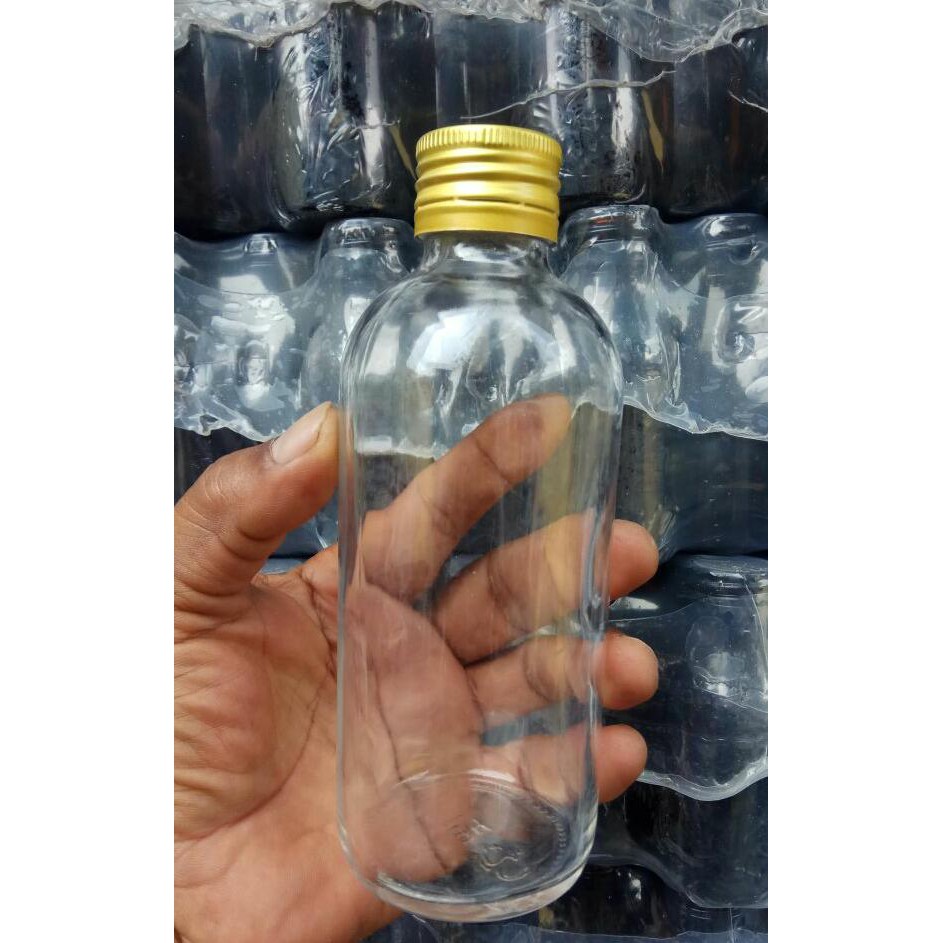 Jual BOTOL KACA BENING 200 ML / BOTOL KACA TUTUP ALUMUNIUM/PLASTIK ...