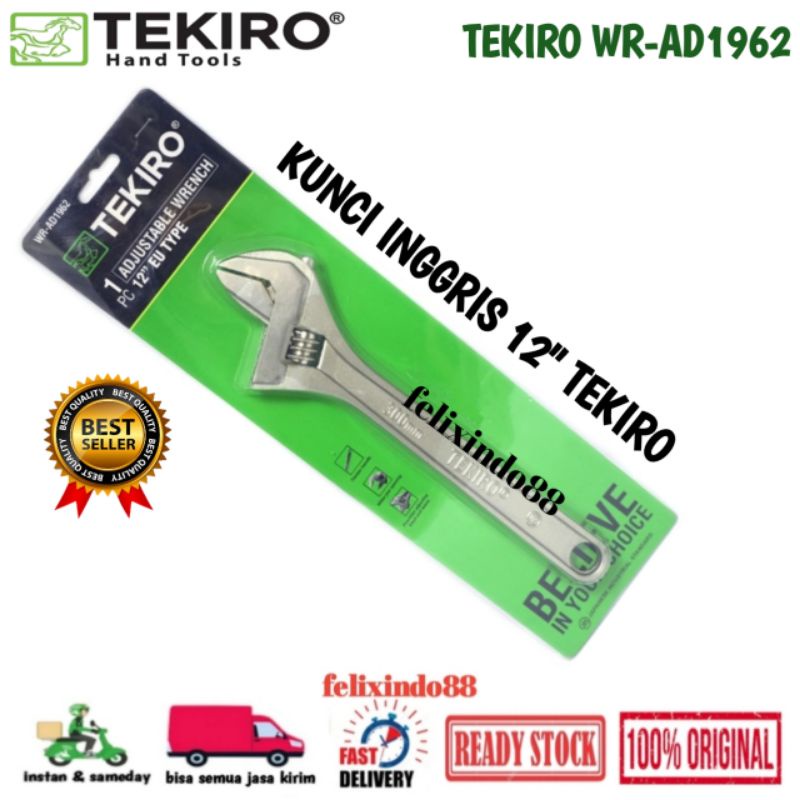 Jual Tekiro Kunci Inggris 12 inch Original Adjustable Wrench EU Type WR ...