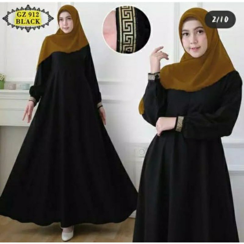 Jual Abaya Hitam Polos Saudi Gamis Maxi Dress Murah( NA 00) | Shopee ...
