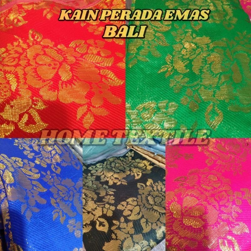 Jual Kain lame motif bali / Bahan prada emas bali / motif sukawati ...