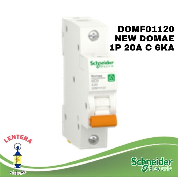 Jual SCHNEIDER NEW DOMAE MCB 1P 20A C 6KA DOMF01120 | Shopee Indonesia