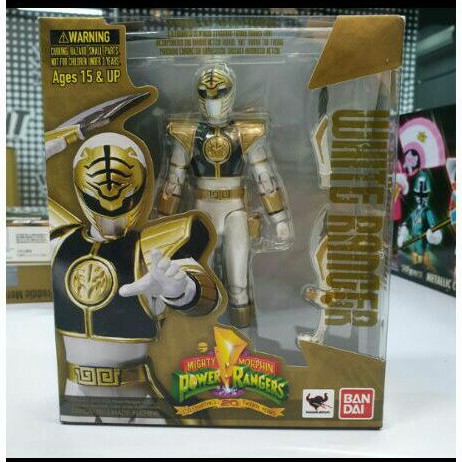 Jual SHF Power Rangers Mighty Morphin Power Rangers White Ranger Bandai ...