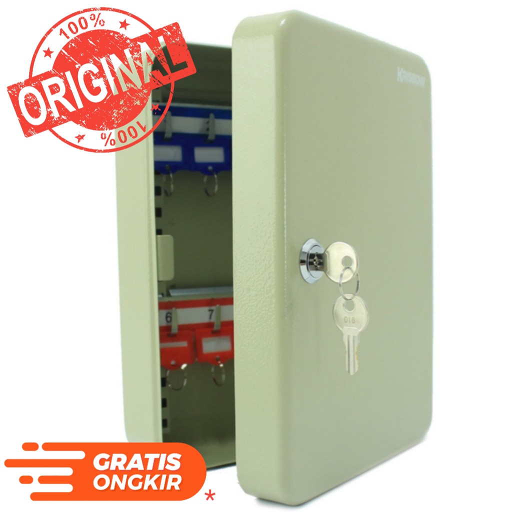 Jual Krisbow Kotak Kunci/Key Box Berdaya Tampung 48 Kunci - Krem ...