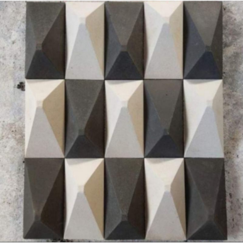 Jual roster modern/beton/minimalis/bata mozaik abu putih | Shopee Indonesia